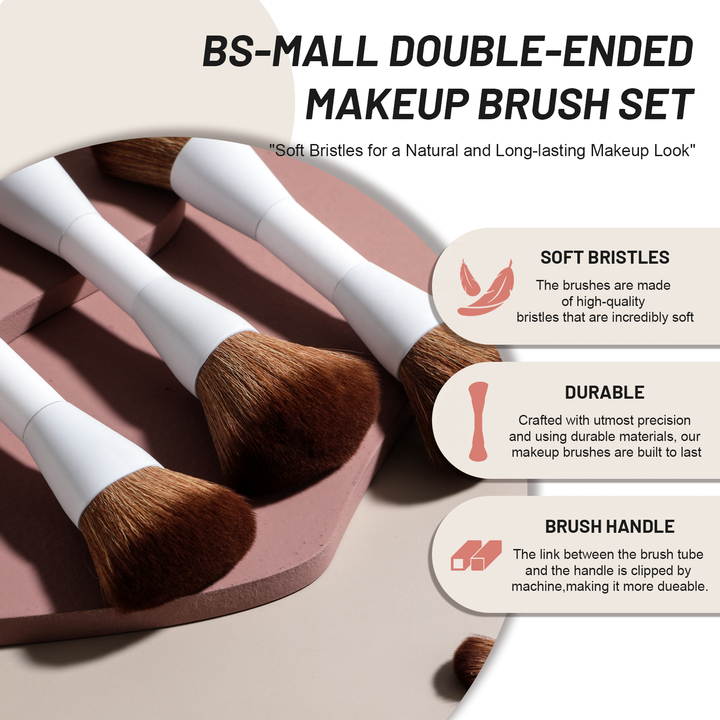 Double-ended Makeup Brushes Set - Custom 4PCS Synthetic