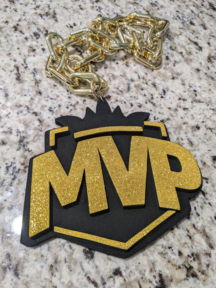 Custom Gold Medal Necklace - 3D Foam MVP Chain for Sports Championship ...