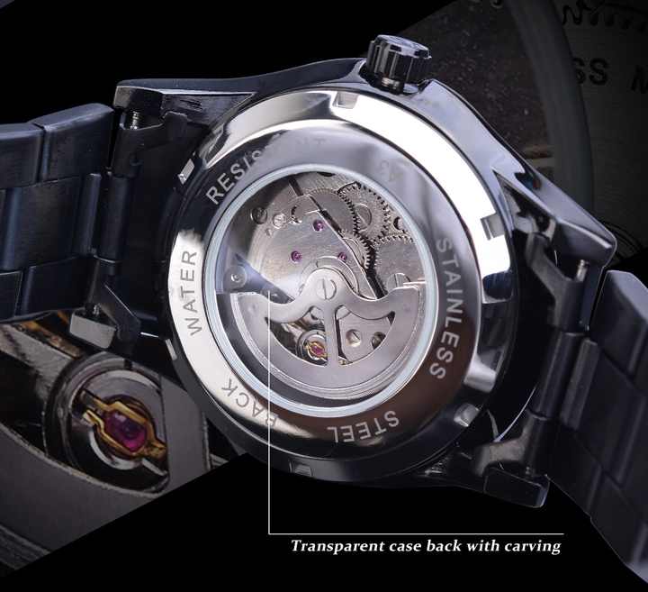 For Forsining Luxury Vintage Steel Watch for Men Top Brand Chinese ...