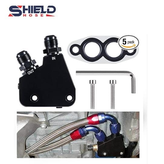 Shield Engine Oil Cooler Adapter Kit - Suitable for GM LS LS1 LS2 LS3 ...