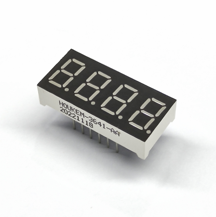 Amber Orange LED Display - 0.36 Inch 4 Digit 7 Segment