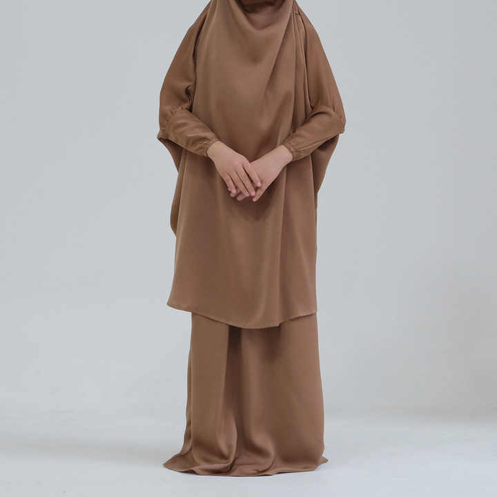 2025 Islamic High Quality Comfortable Glossy Satin Clothing Children ...