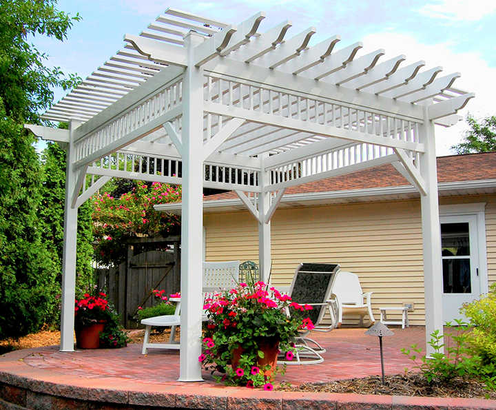 Pérgola retráctil de pvc para pérgola, pérgola de jardín de pvc ...