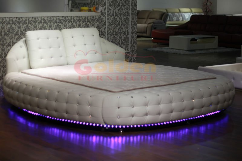 Round Bed Design - Luxury Modern Round Bed - Custom Size & Storage