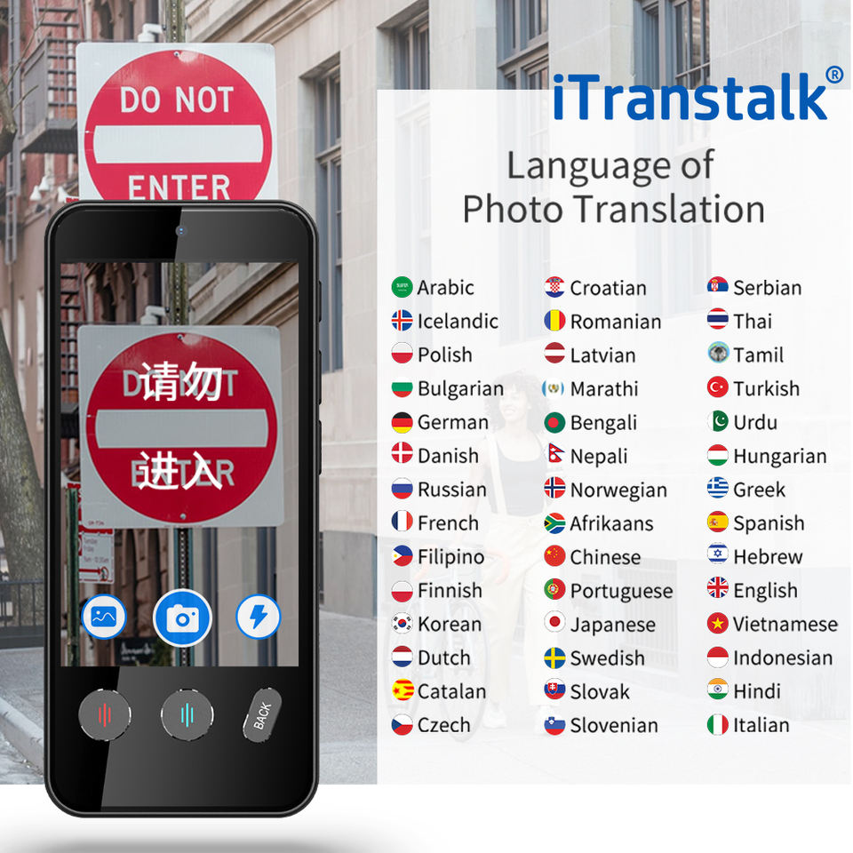 Appareil de Traduction Itranstalk 4G ChatGPT Amélioré, Arabe Anglais ...