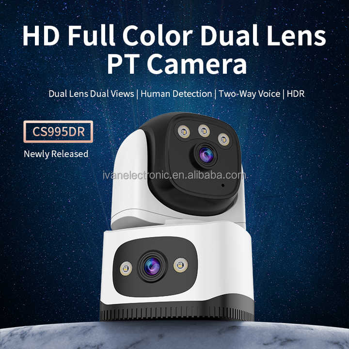 O-Kam Pro Indoor 1080P HD Dual Lens Dual View PT Camera Wireless Camera ...