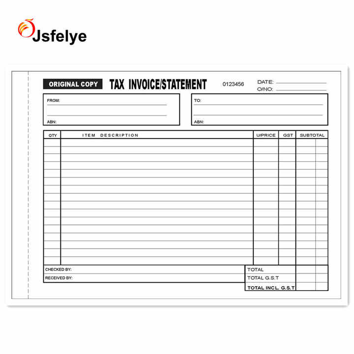 50 Page A4 Tax Invoice/statement Books Carbonless - Jsfelye