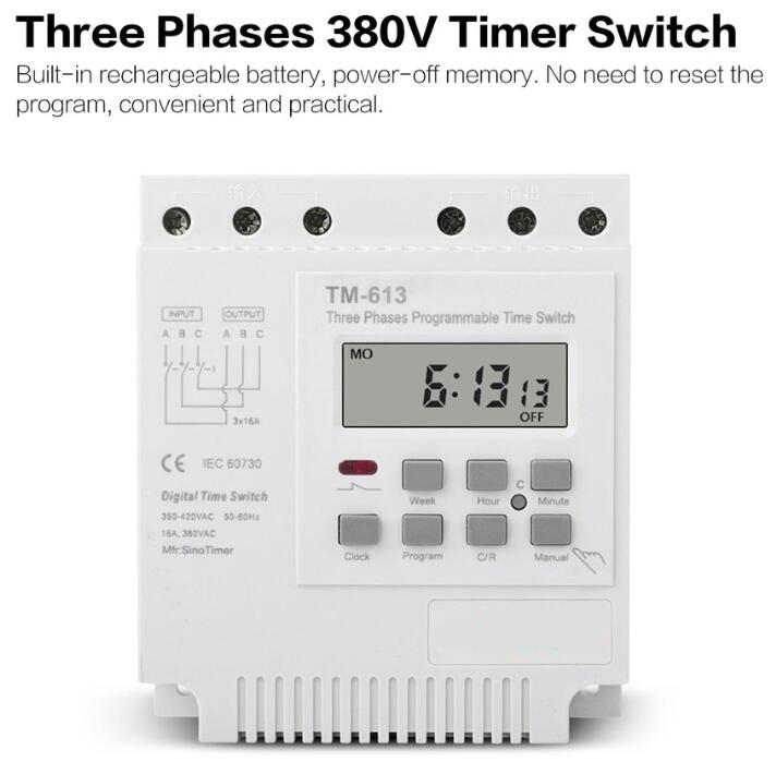 Automatic Timer Switch - Sinotimer TM-613 Programmable Relay