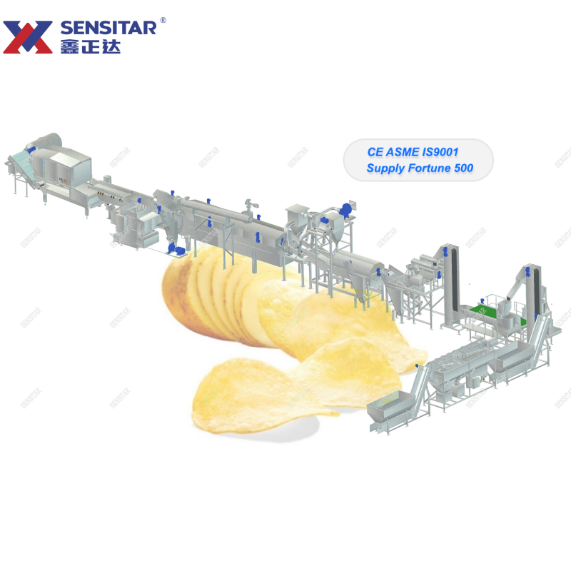 Fully Automatic Potato Chips Production Line/Potato Chips Snack Machine ...