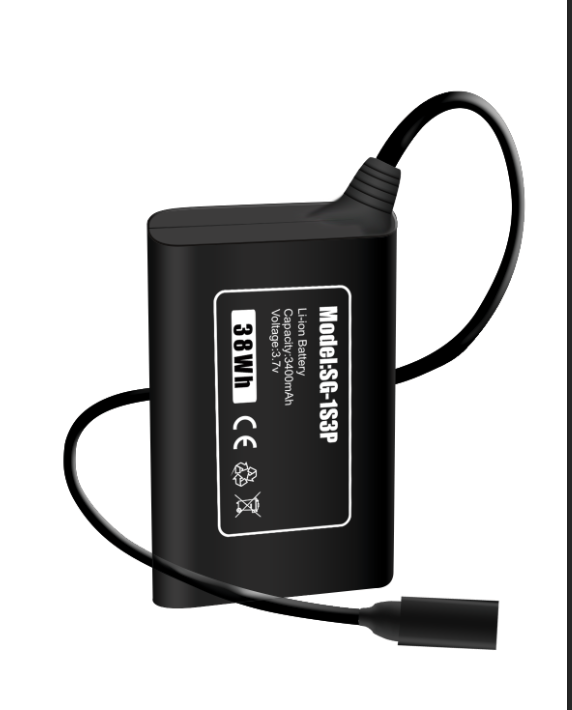 3.7V 10.2Ah 18650 Lithium Waterproof Rechargeable Silicone Case Battery ...