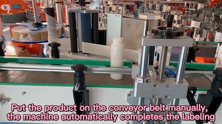 High Speed Automatic Tabletop Plastic Glass Round Bottle Labeling Machine