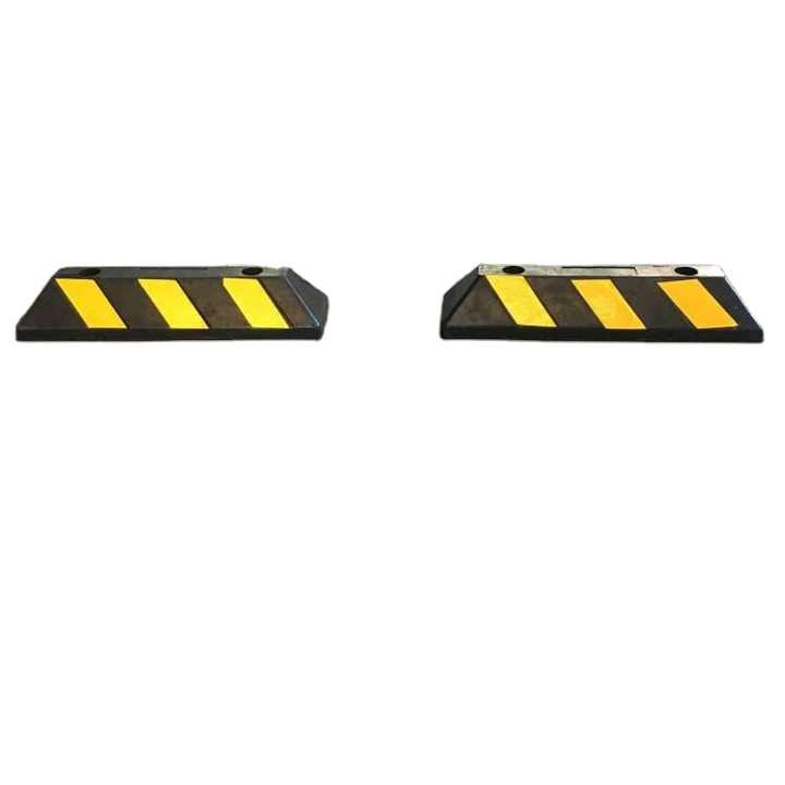 56cm Heavy Duty Reflective Positioner Car Stopper Rubber