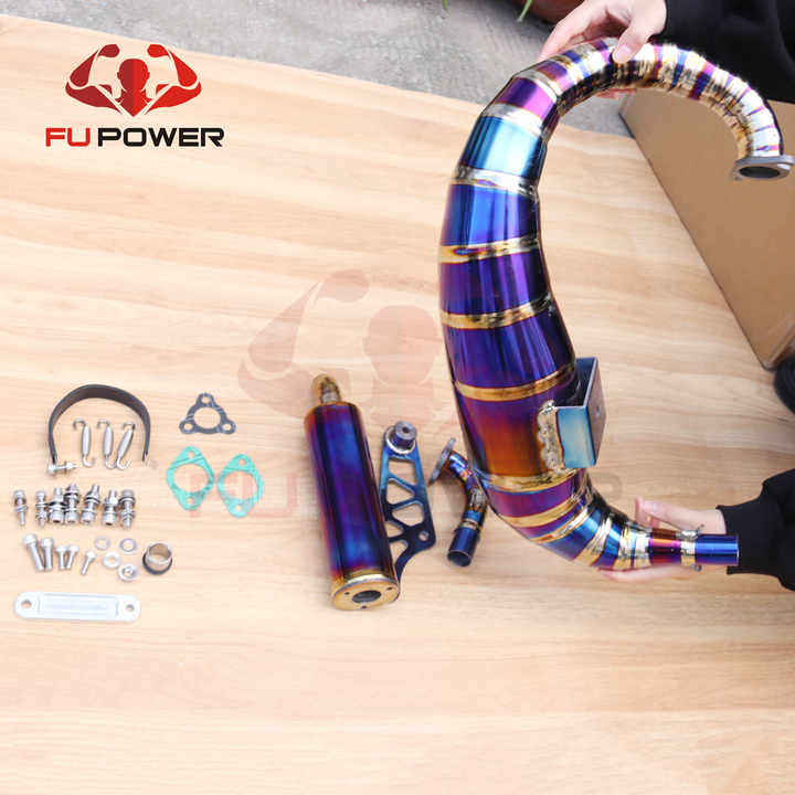 Custom Titanium Cone Pipe Motorcycle Exhaust System Kit