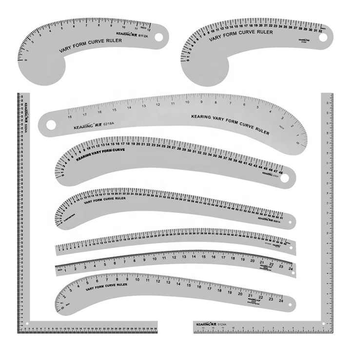 Aluminum Sew Curve Ruler - Precision French Sewing Tool