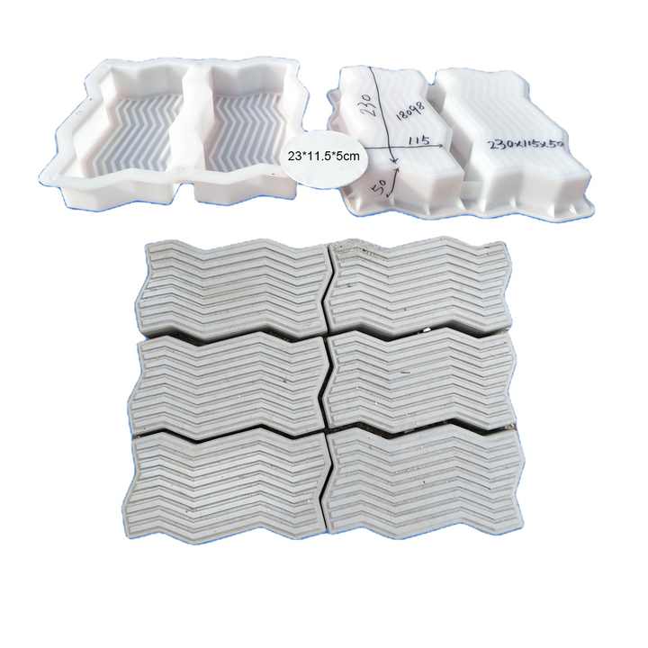 Plastic PVC Paver Block Mold - Durable Concrete Tile Molds