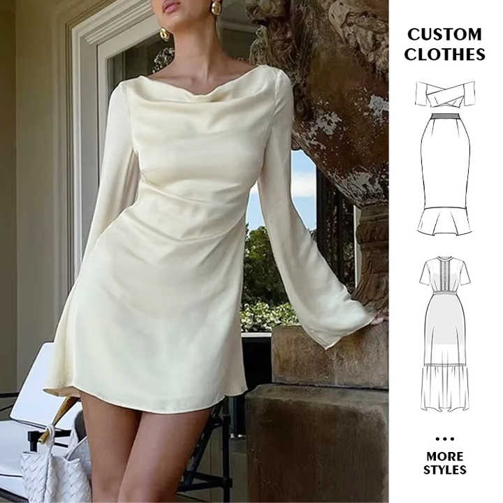 Custom OEM Designs Lady Elegant Office Formal Dress for Women's Ladies ...