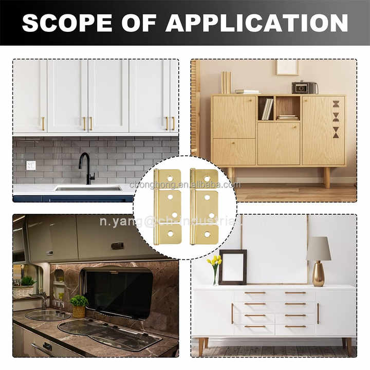 Three-leaf Bi-Fold Door Hinges Shutter Non-Mortise Cabinet Furniture ...