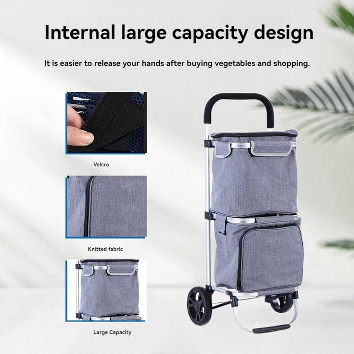 2 Wheeled Shopping Cart - Customized Trolley for Convenience
