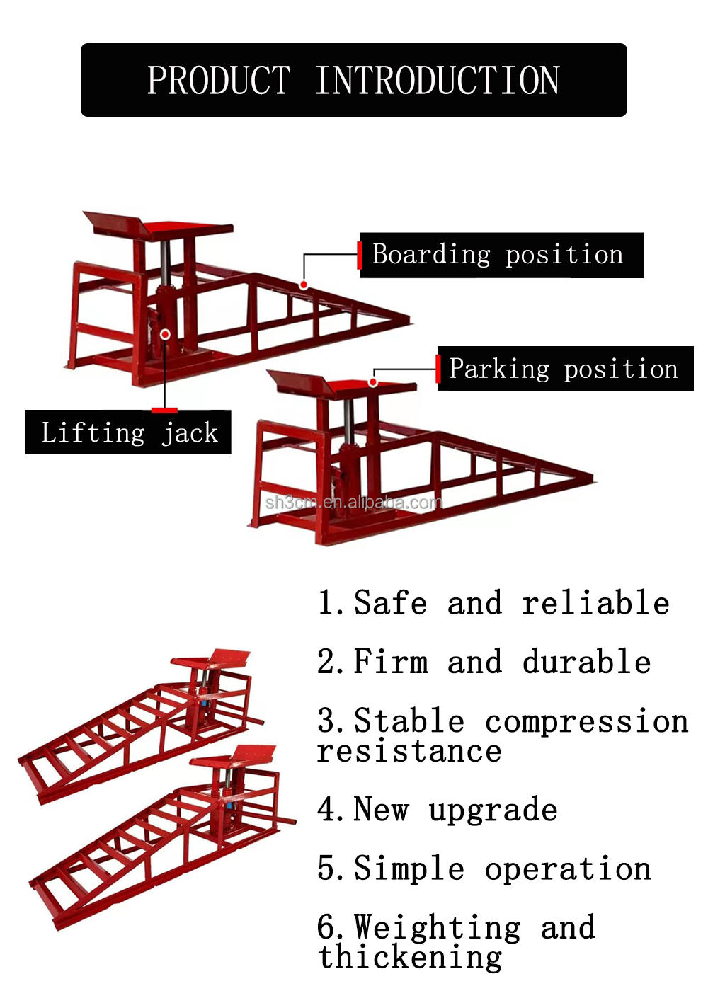 5T car ramp hydraulic steel car ramp jack Products from Shanghai 3CM ...