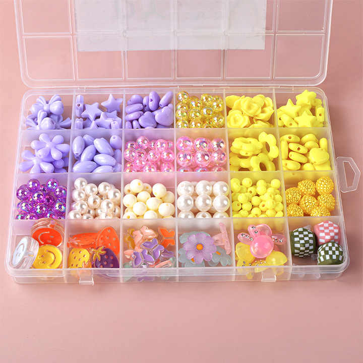 JC 24 Grids DIY Bead Accessories Box - Jewelry Making Kit