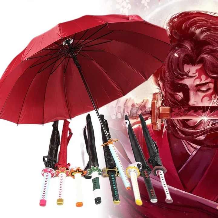 Anime Demon Slayer Katana Umbrella - Tanjirou Long Handle