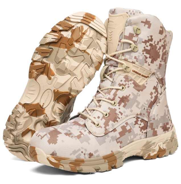 Rubber Outsole Desert Digital Tactical Combat Camouflage Boots