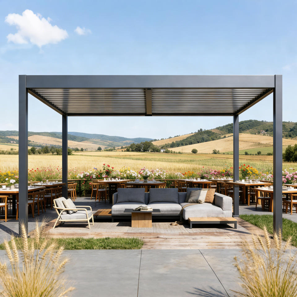 OEM Factory Modern Bioclimatic Pergola Patio Covers Backyard Automatic ...