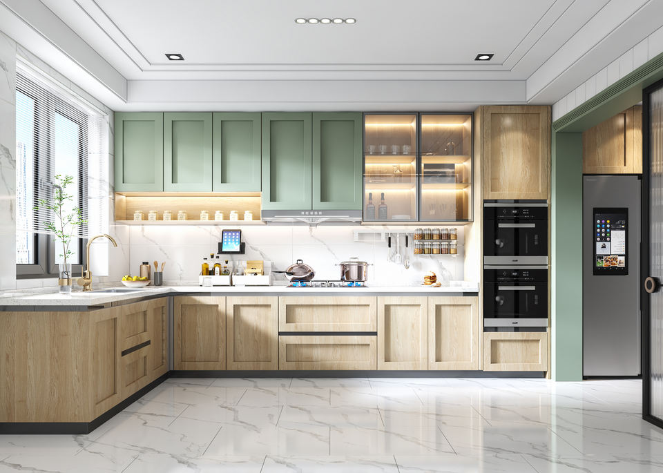 ZEBRA Modern Solid Wood/Plywood/Particle Board/MDF Kitchen Cabinets Set ...