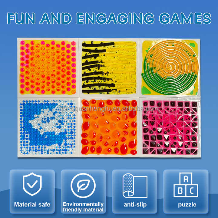 Autism Sensory Textured Liquid Floor Tiles Fidget Educational Toys ...