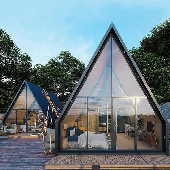 Modern Tiny Homes - Luxury Steel Structure Triangle House