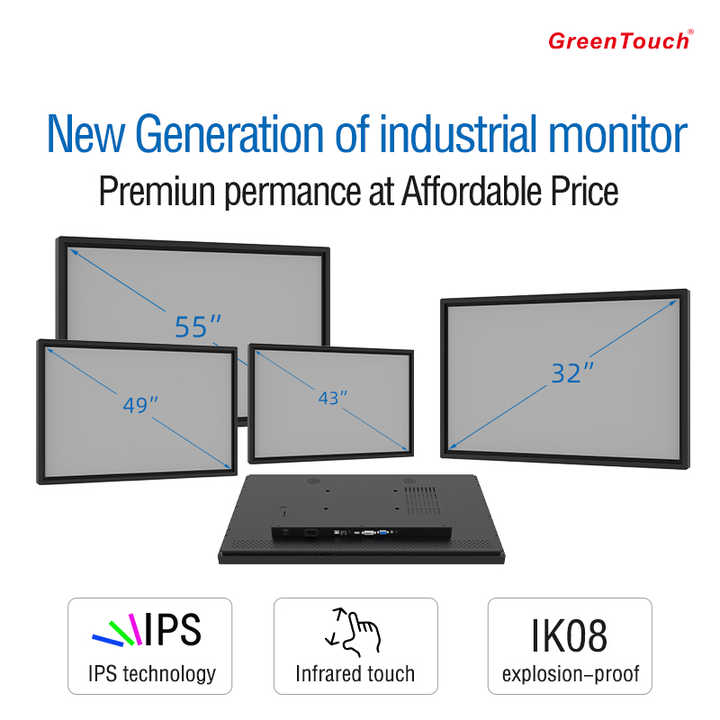 GreenTouch Big Touch Screen Monitor for Shop Infrared 32 Inch IR Touch ...