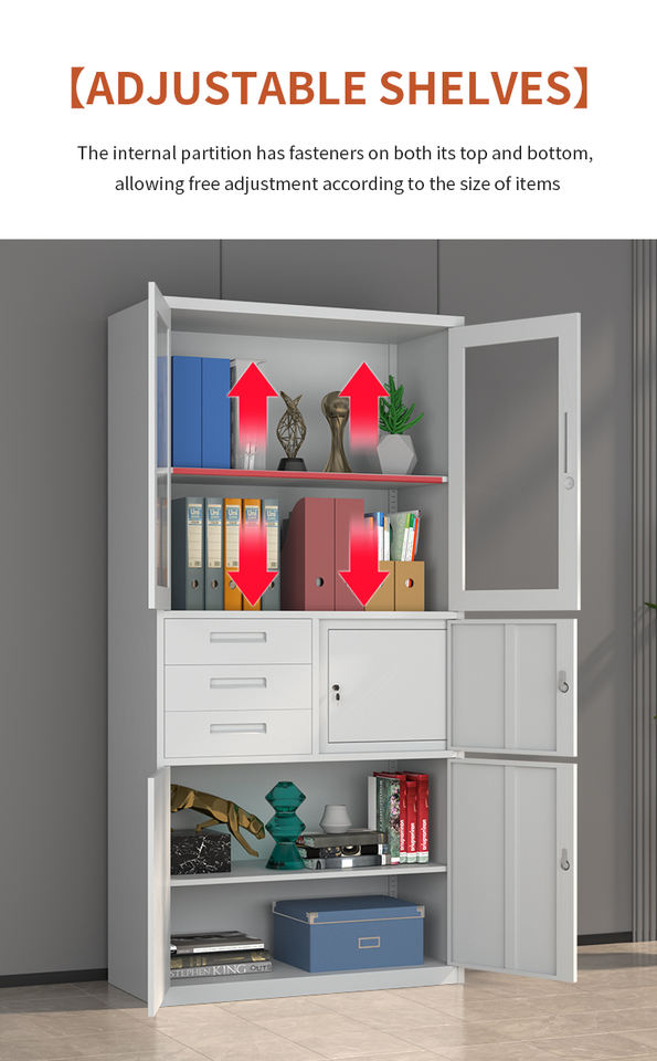 Bulk Filing Cabinet and Office Glass File Cabinet with Lockable Doors ...