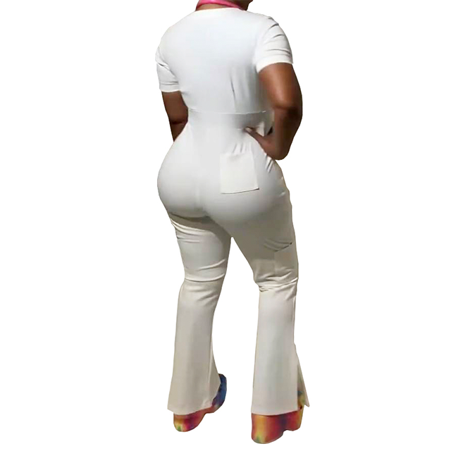 Scrub Overalls One Piece Women Medical Nursing Plus Size Jumpsuit ...