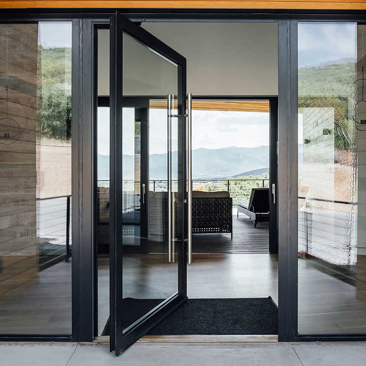 Aluminum Alloy Frame Pivot Door - Luxury Design Entrance