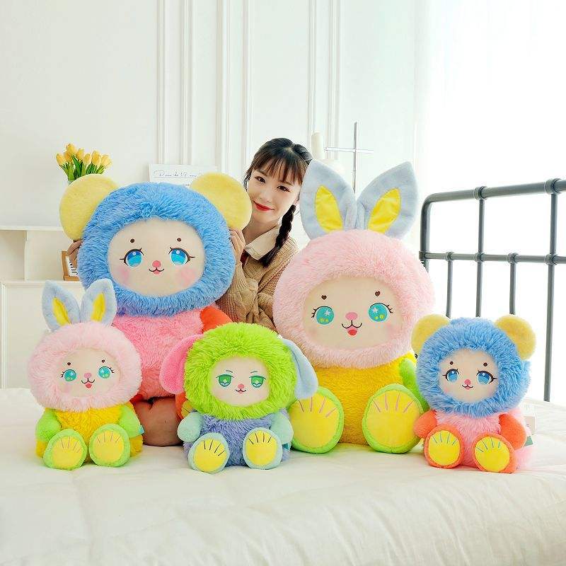 Fuzzy Long-Hair Mini Plush Toy Set - Super Soft & Cuddly Stuffed ...