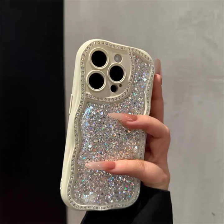 2025 Luxury Diamonds Wavy Glitter Bling Candy Mobile Phone Case for ...