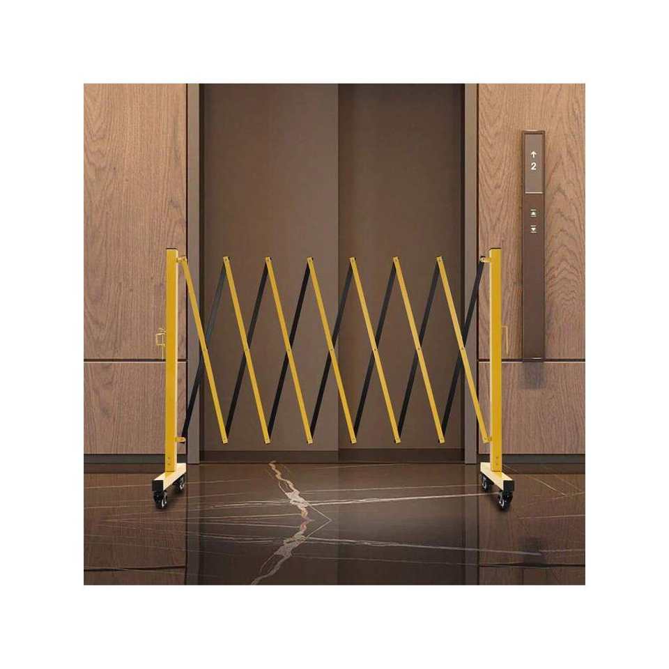 Adjustable Portable Casters Traffic Fence Expandable Metal Barrier Gate ...