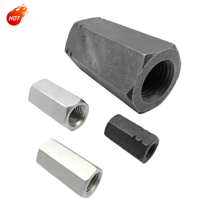 Grade 8 Oiled Carbon Steel Heavy Hex Coupling Nuts Double Thread ...