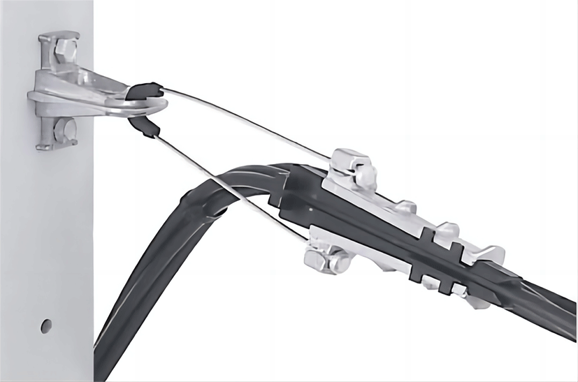 Overhead ABC Wire Wedge Dead End Pole Clamp Aluminium Alloy ADSS FTTH ...