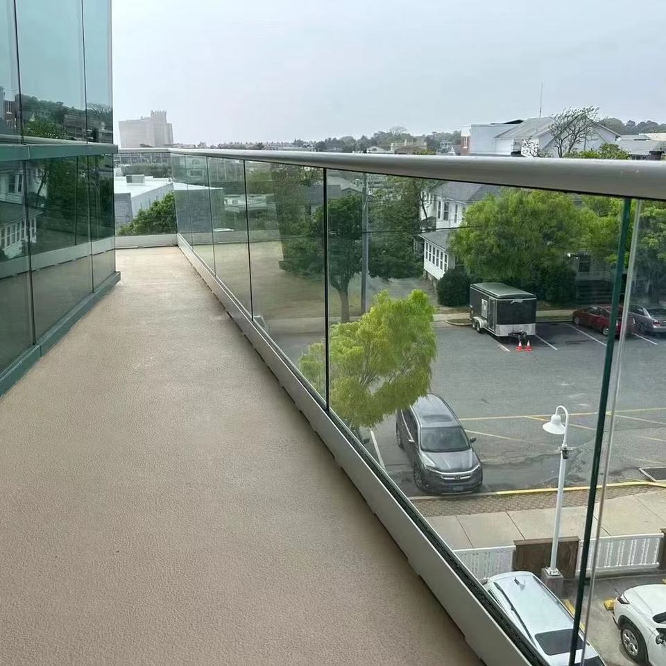 TAKA-AS001 Aluminium U Channel Railing Frameless Glass Railing System ...