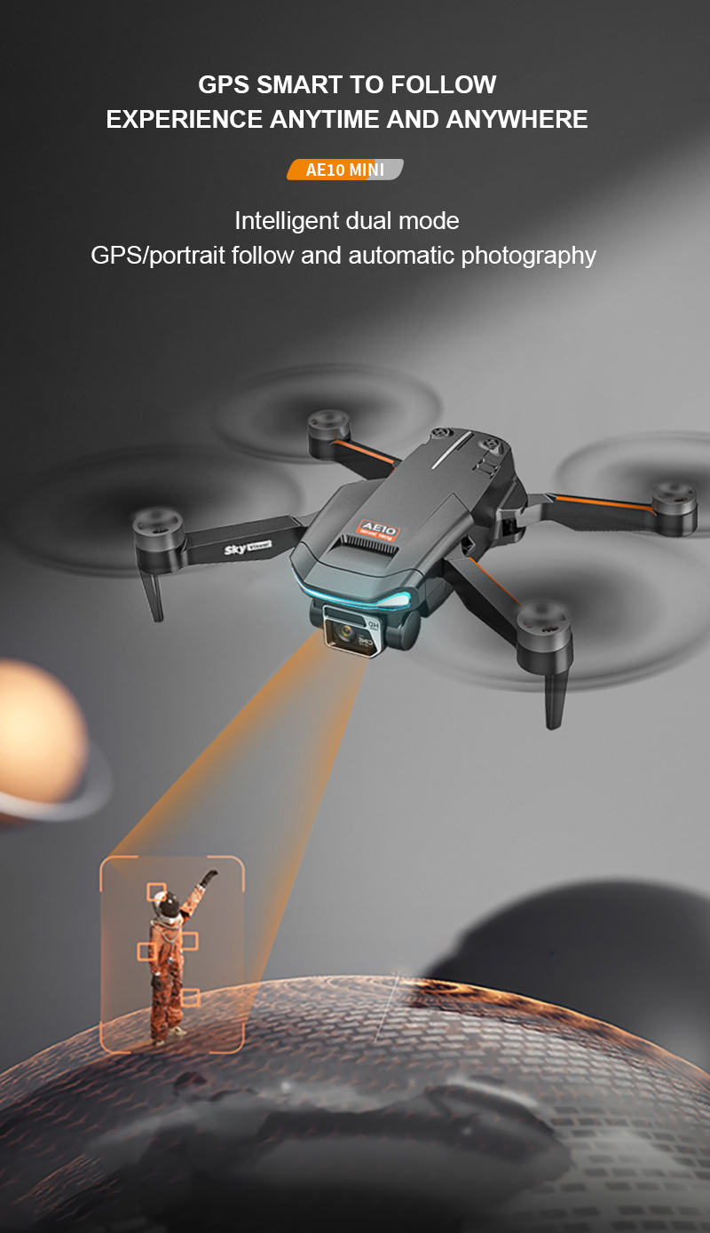 AE10 Drone - GPS WIFI Brushless Drone 8K HD Dual Camera Professional 8 ...