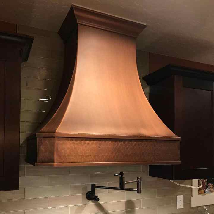Copper Kitchen Hoods with Straps - Wall Mounted Luxury