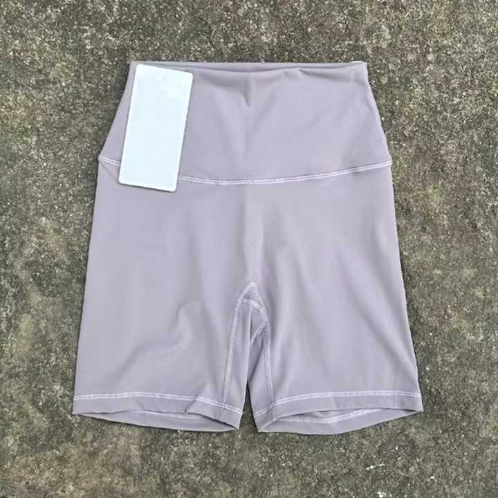 Wholesale Lulu Elastic Yoga Shorts Custom Women's Fitness Nude Athletic ...