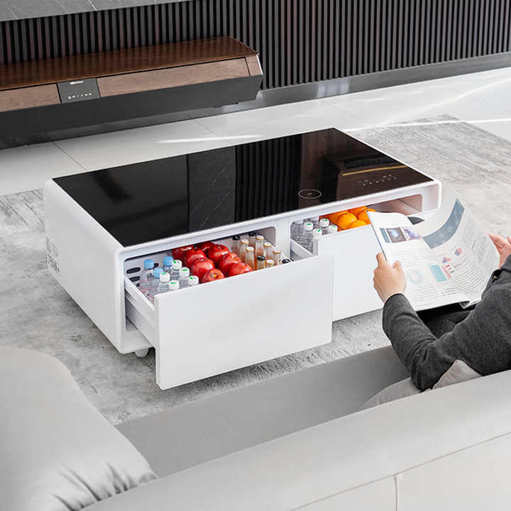 Smart Coffee Table with Refrigerator - Modern Luxury Furniture