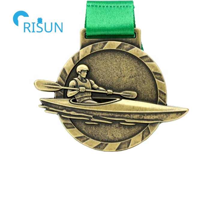 Personalized Kayak Canoeing Rafting Boating Sailing Medal With Ribbon ...