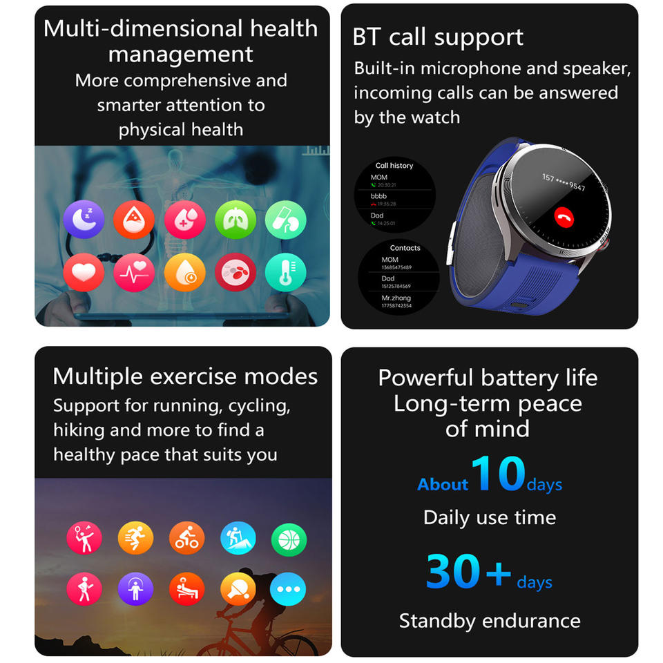 S26 Amoled ECG PPG Smart Watch with Air Pump Air Bag True Real Blood ...