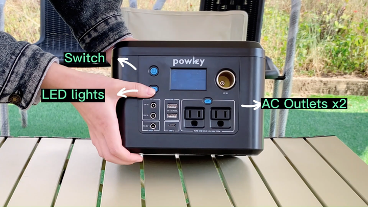 Powkey Portable Solar Power Station - 80000mah Capacity