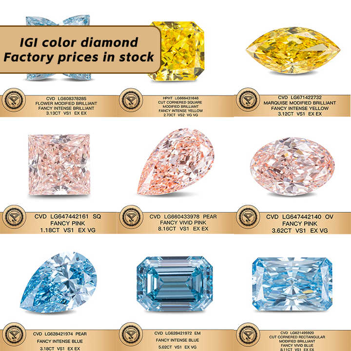 IGI GIA Factory Stock - Lab Grown Diamonds from 0.5ct to 2ct