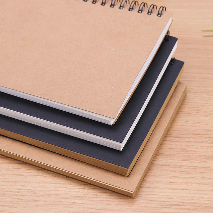 Retro Spiral Coil Sketchbook - Premium Kraft Paper Notebook