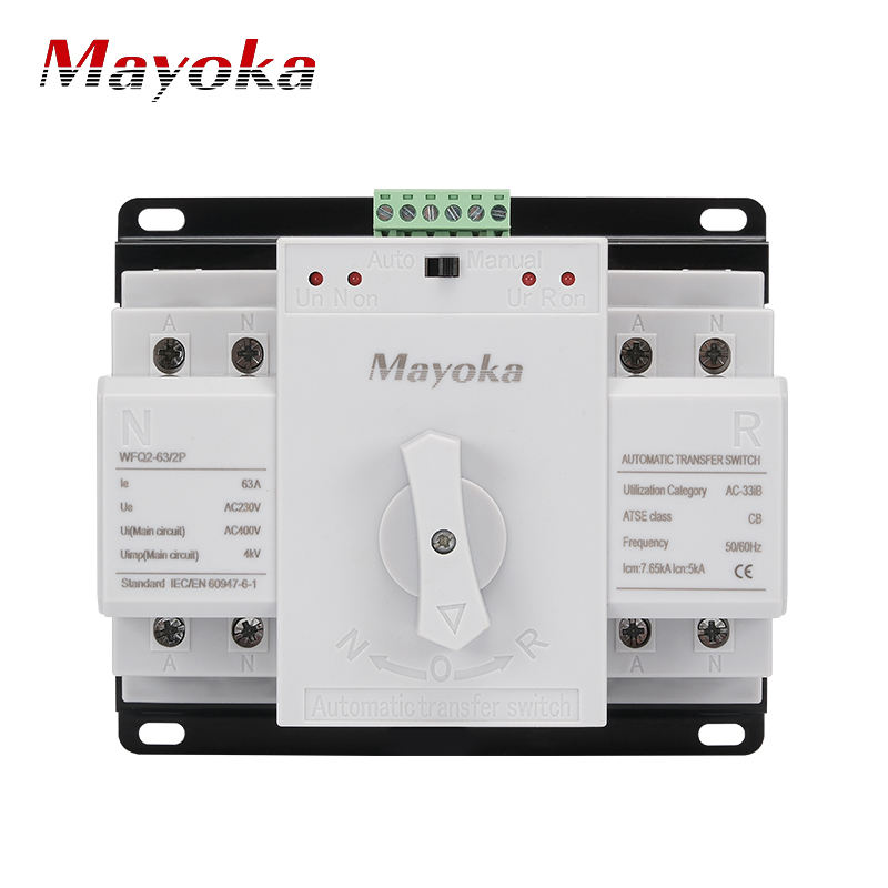 Three Phase 4-Pole 63A Breaking Capacity Dual Power Automatic Transfer ...